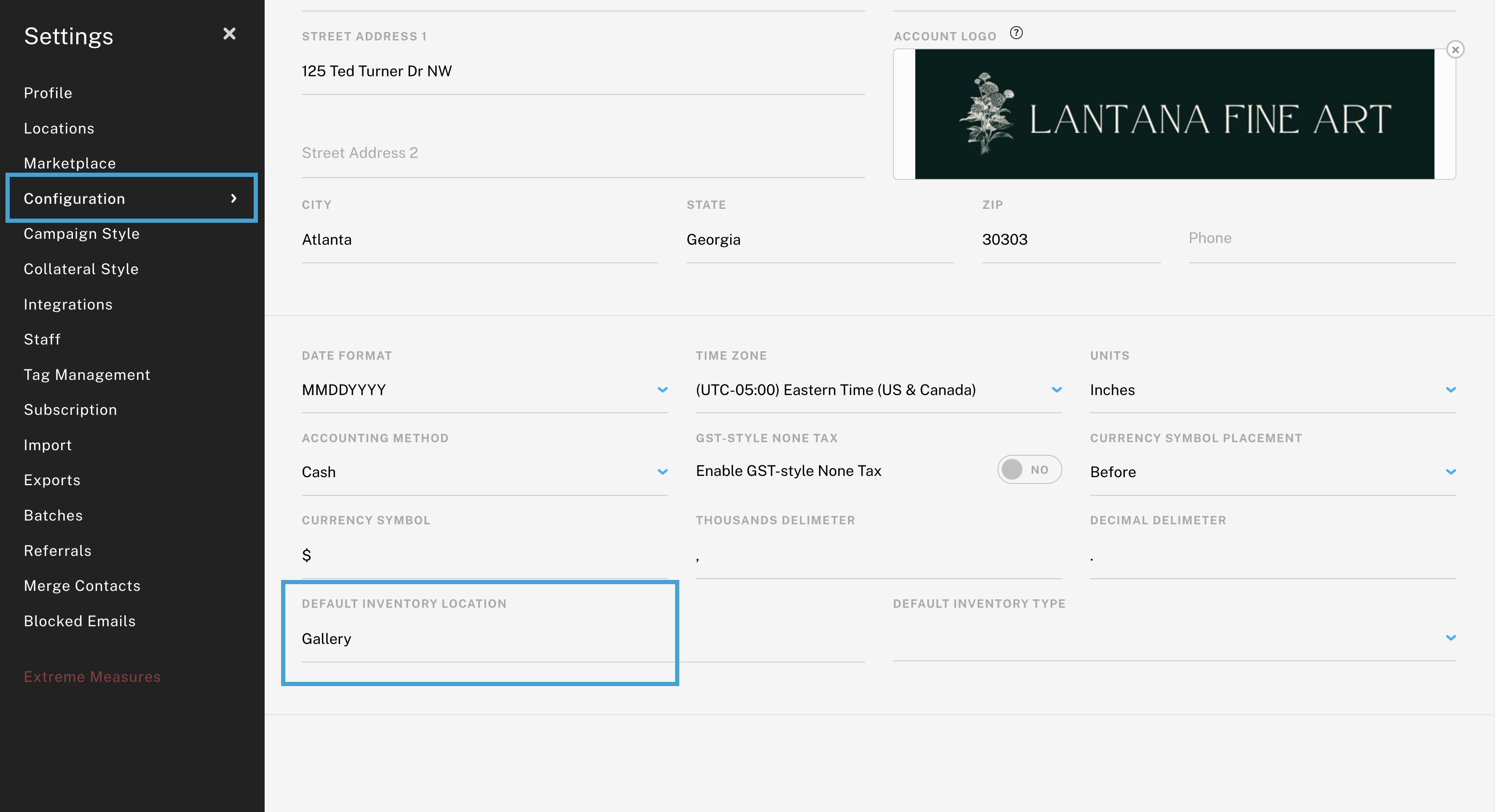 Control your Account Defaults